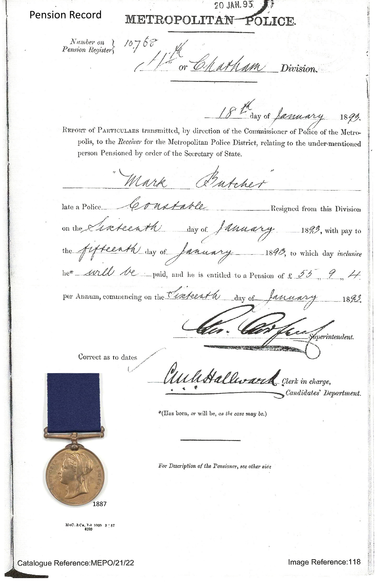 Pension Records – Researching Metropolitan Police Jubilee & Coronation ...