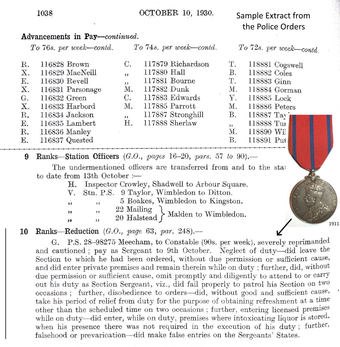 Police Orders – Researching Metropolitan Police Jubilee & Coronation Medals
